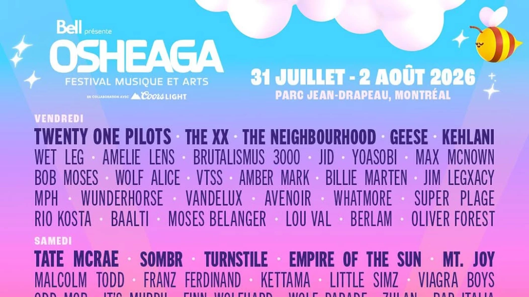 Osheaga 2026 lineup (Turnstile, Lorde, The xx, Geese, Clipse, Wet Leg ...
