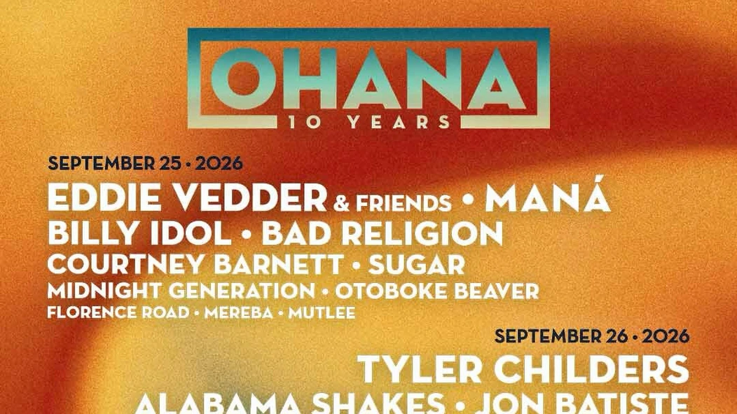 Ohana Festival 2026 Lineup Pearl Jam Eddie Vedder Maná Tyler