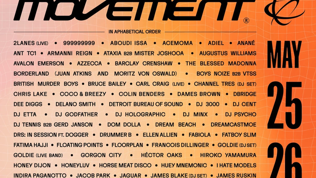Movement adds Richie Hawtin, Ludacris, Channel Tres, The Blessed ...