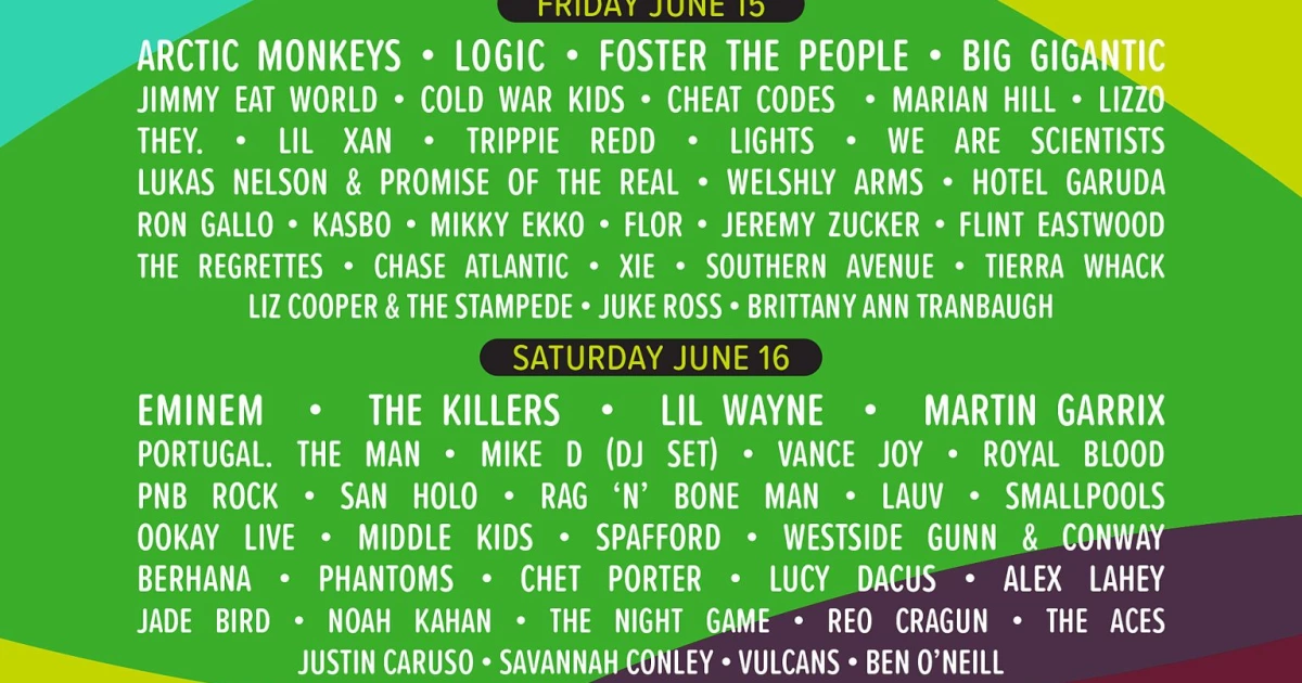 Firefly 2018 daily lineups
