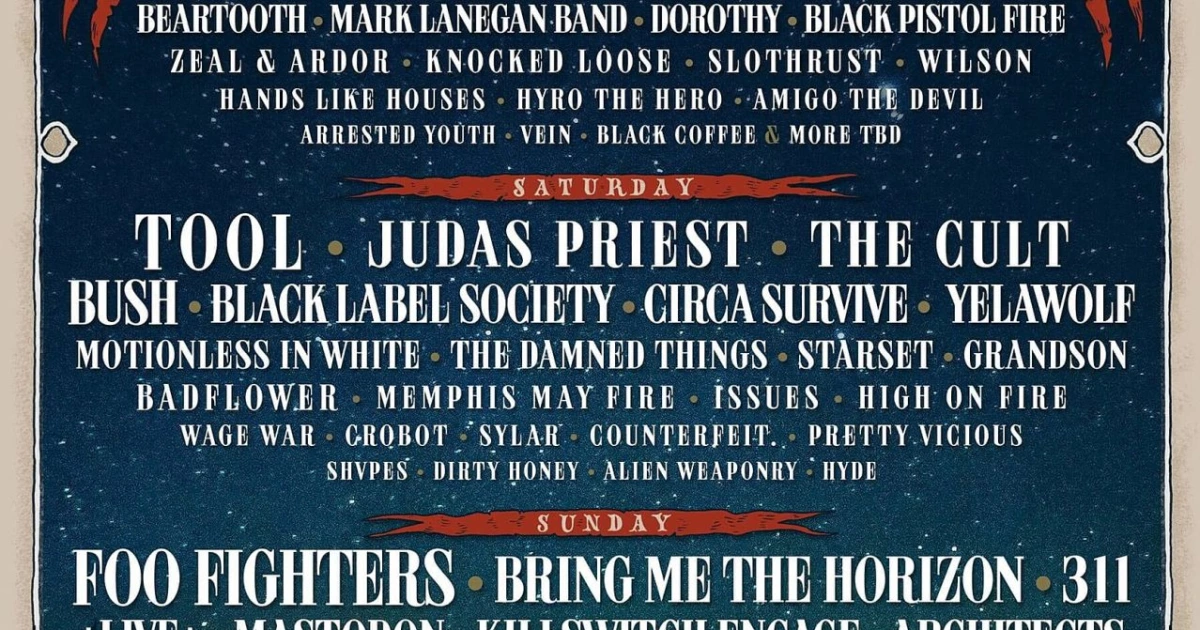 Epicenter 2019 lineup (Tool, Judas Priest, Foo Fighters, Korn, Mastodon ...