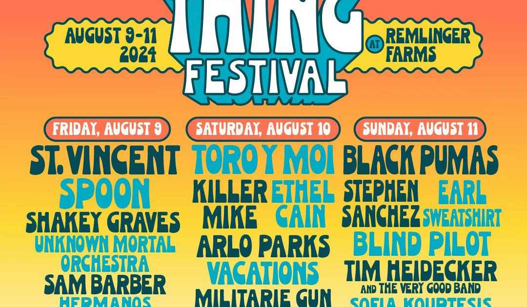 THING Festival 2024 lineup (St. Vincent, Toro Y Moi, Earl Sweatshirt ...