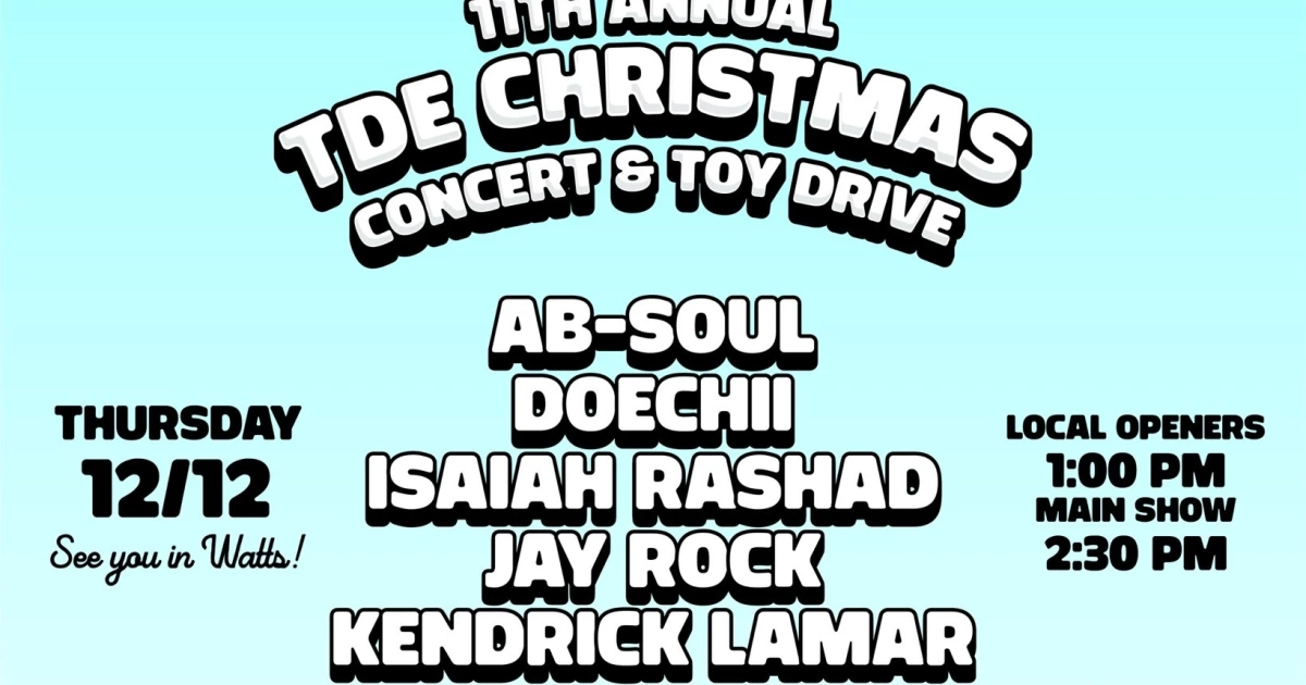 Kendrick Lamar, SZA, Doechii & more playing TDE's Christmas concert ...
