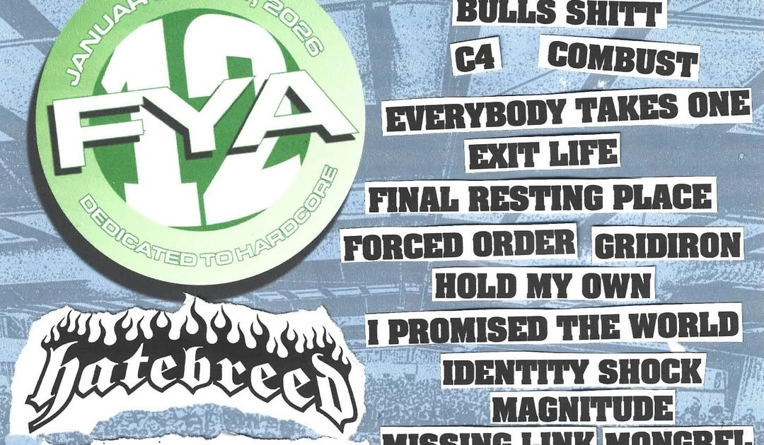 FYA Fest 2026 lineup: Turmoil reunion, Hatebreed, Drain, Gorilla ...