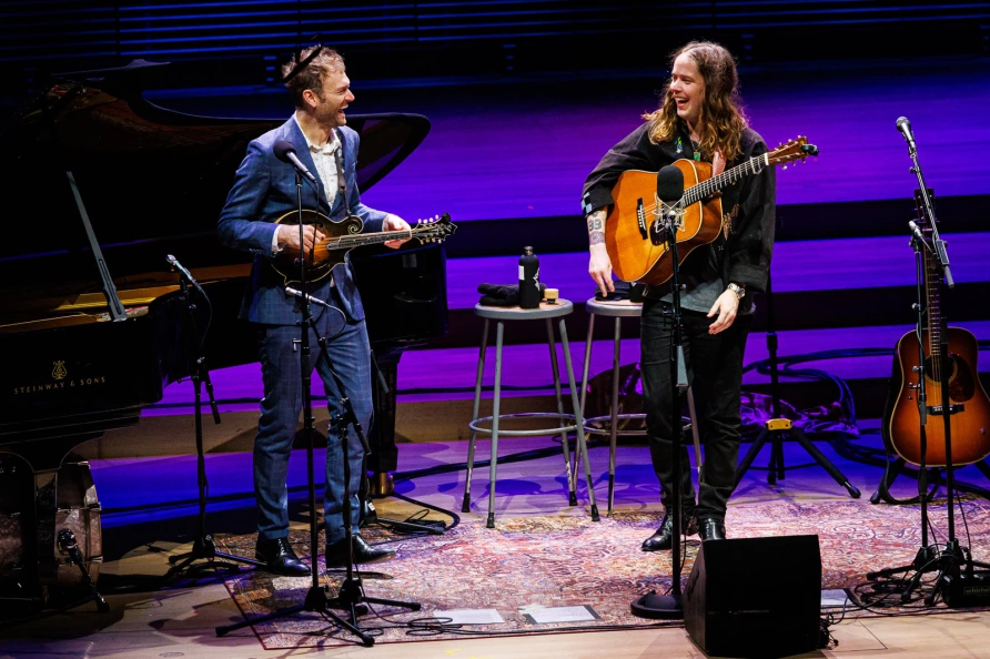 Chris Thile, Billy Strings & Cory Henry played 'The 65th Street Session' at David Geffen Hall ...