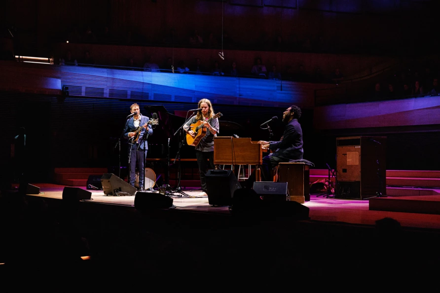 Chris Thile, Billy Strings & Cory Henry played 'The 65th Street Session' at David Geffen Hall ...