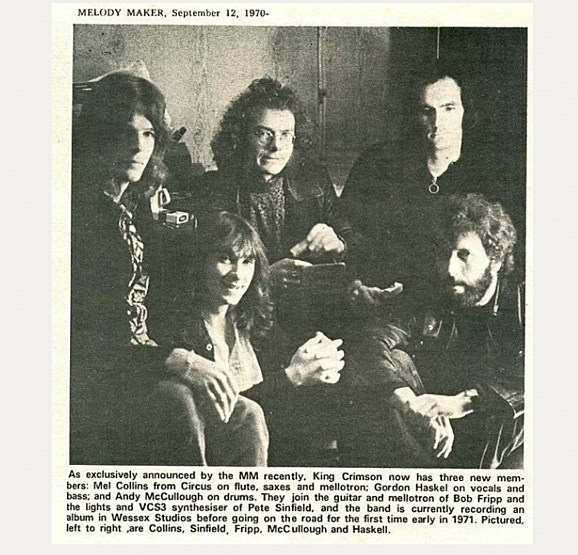 Early '70s King Crimson vocalist Gordon Haskell, RIP