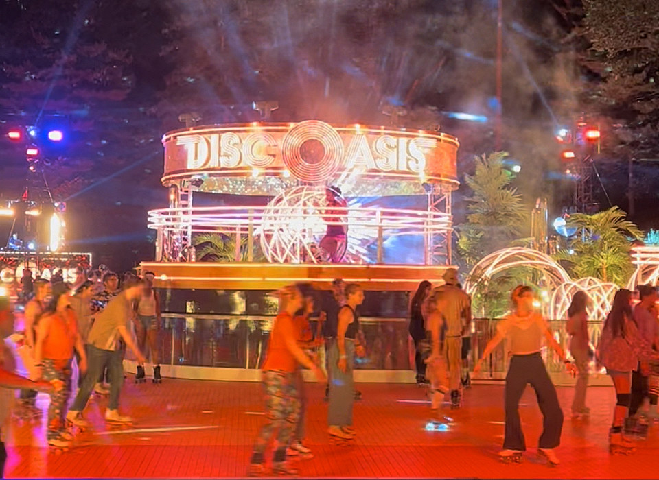 Nile Rodgers-curated DiscOasis roller disco opened in Central Park