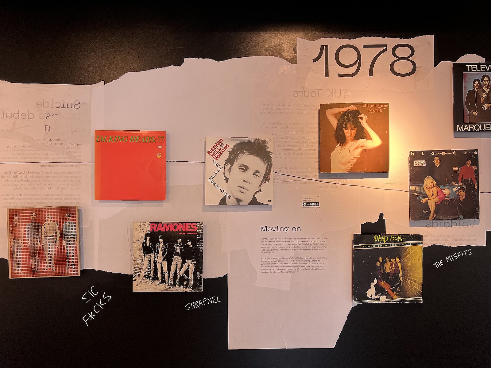 The Birth of Punk exhibit showing at the Seaport through August