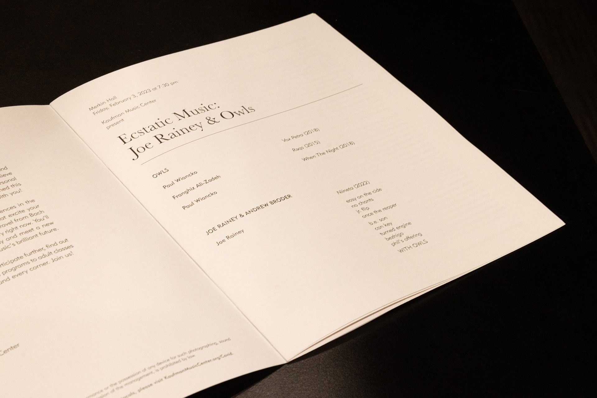 Joe Rainey made his NYC live debut at Ecstatic Music Fest w/ OWLS (pics ...