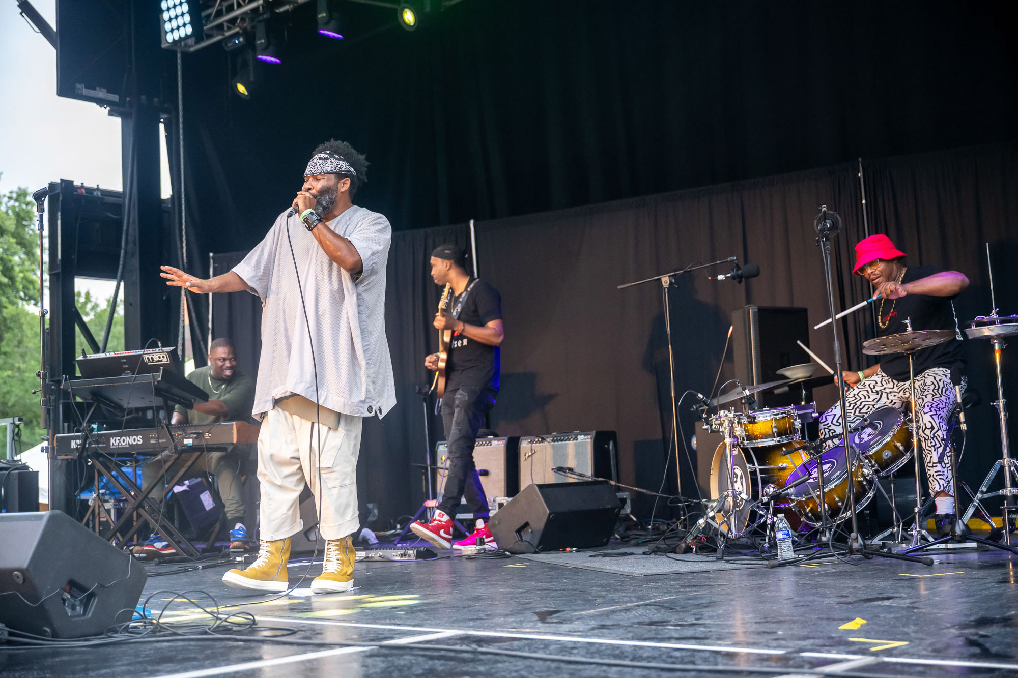 Pics: dead prez, th1rt3en & Large Professor at SummerStage in Von King Park