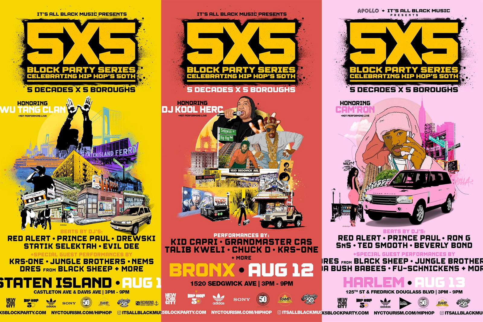 Chuck D, KRS-One, Jungle Brothers, Prince Paul, more playing free NYC ...