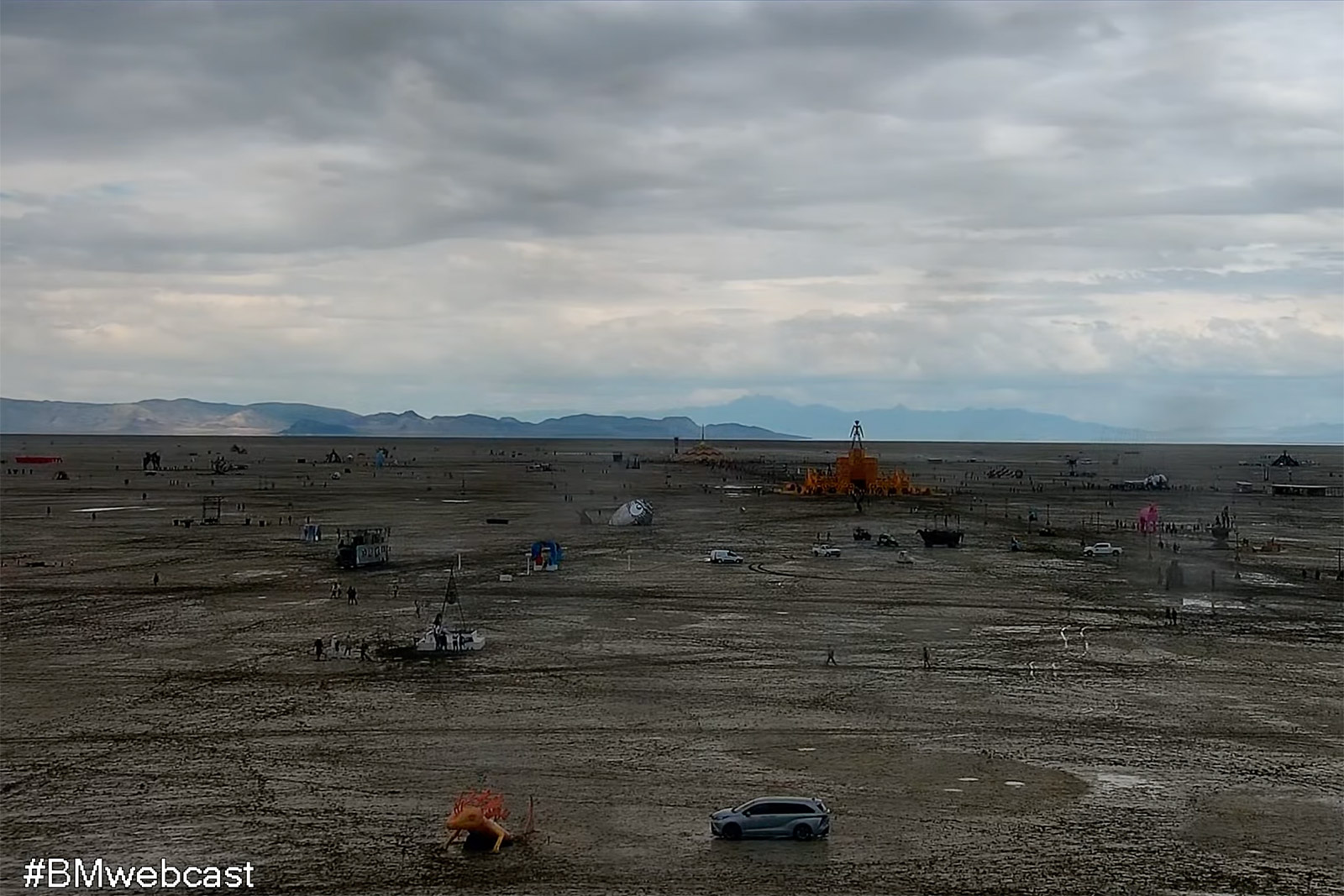 Burning Man attendees told to "shelter in place" as heavy rain & mud shut down access