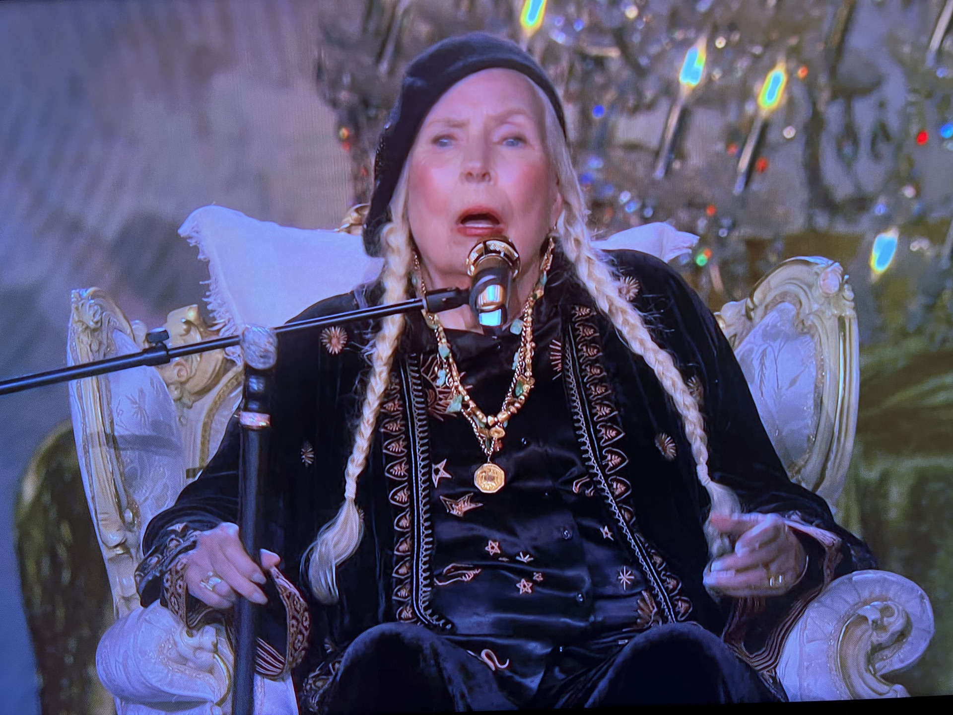 Watch Joni Mitchell perform "Both Sides, Now" with Brandi Carlile & more on the Grammys