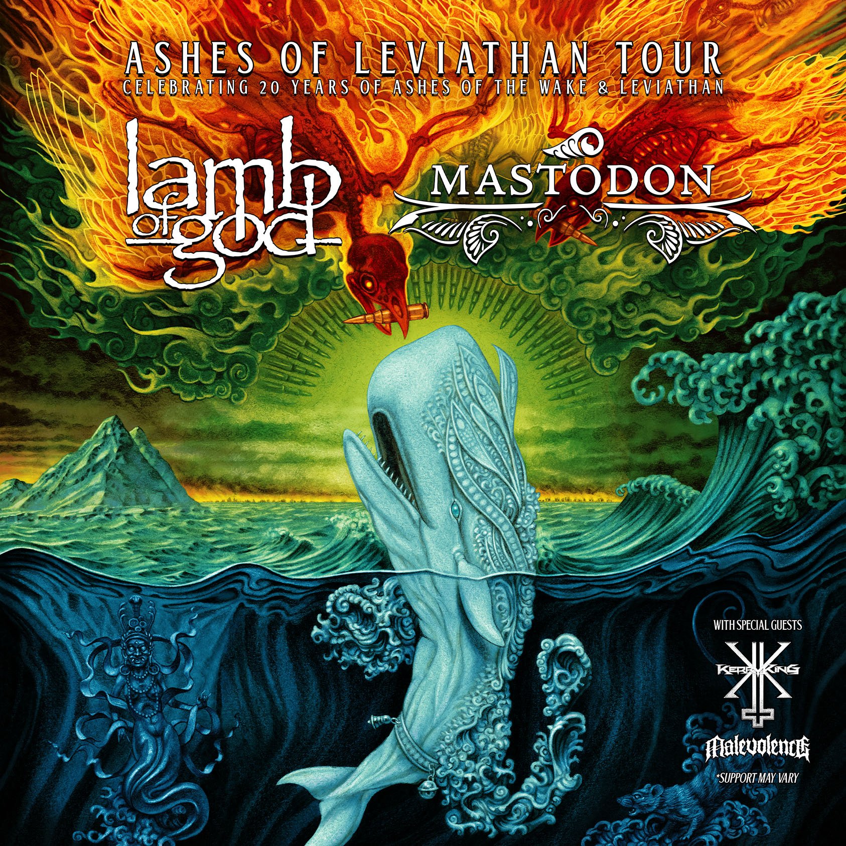 Mastodon (playing 'Leviathan') & Lamb of God (playing 'Ashes') touring ...