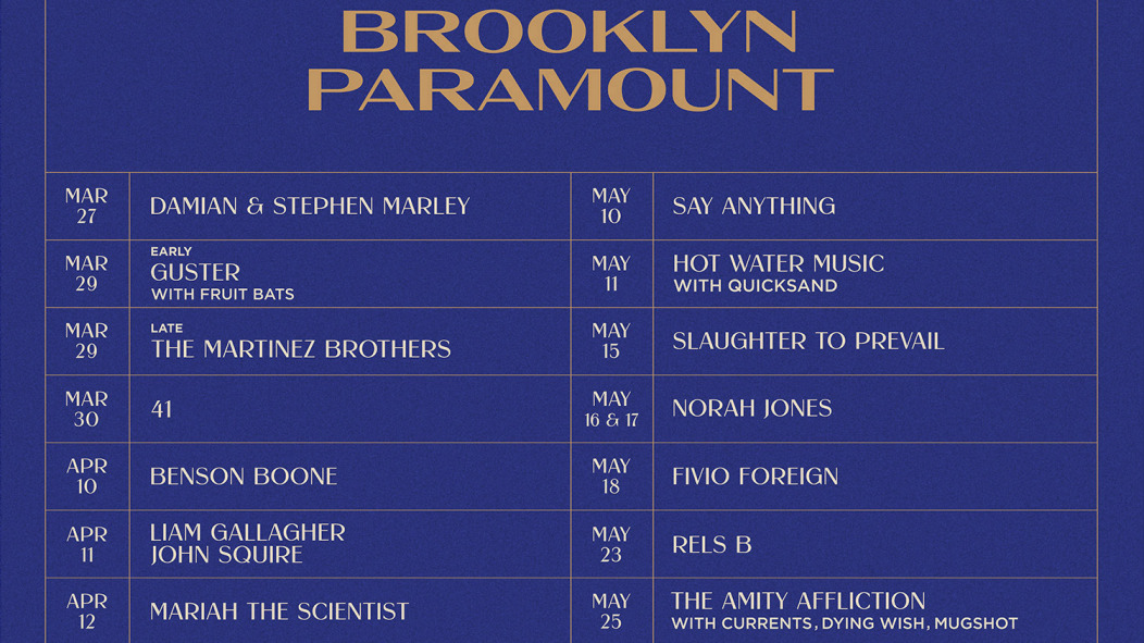Brooklyn Paramount shows on sale: The Church / The Afghan Whigs, Black ...