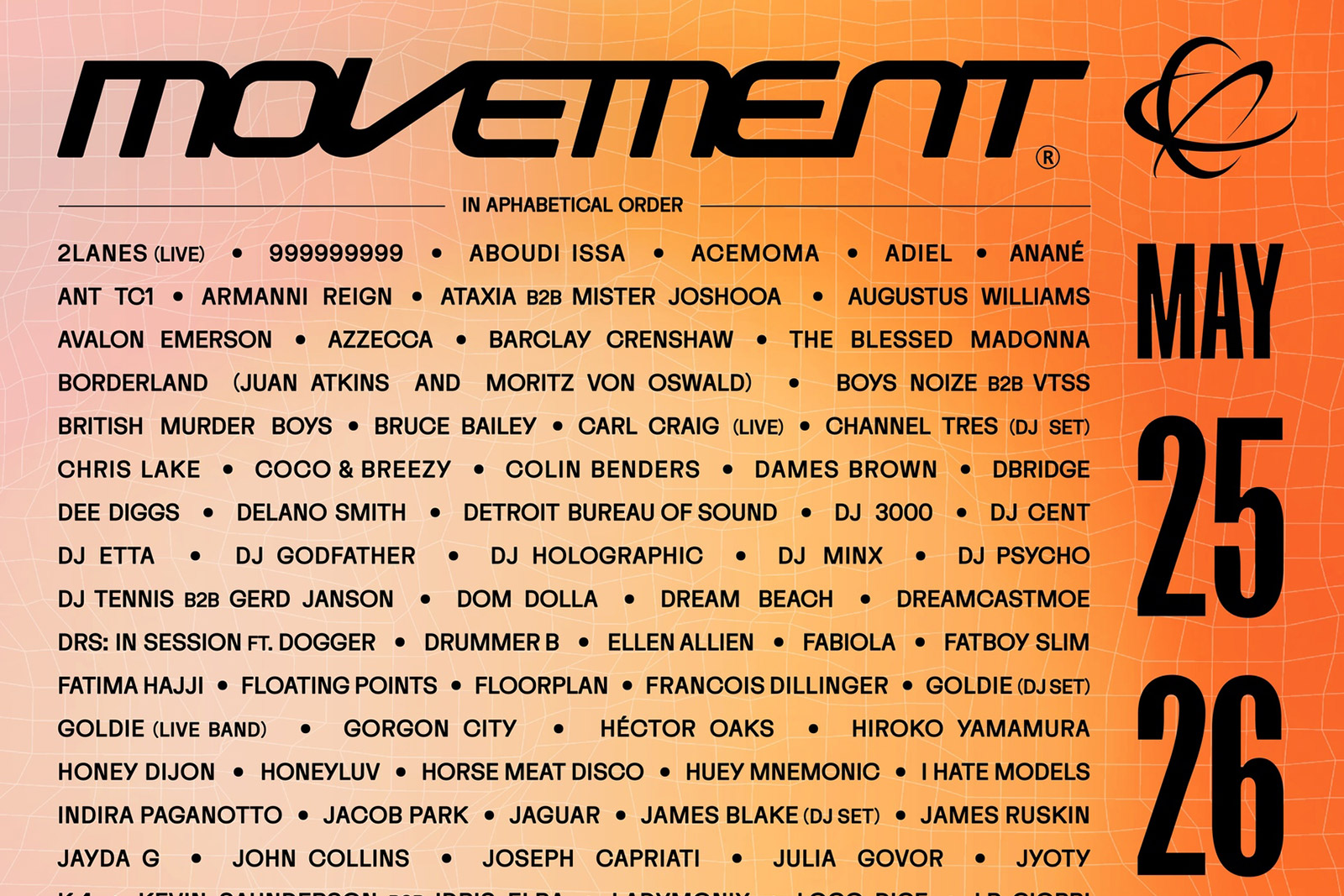 Movement adds Richie Hawtin, Ludacris, Channel Tres, The Blessed ...