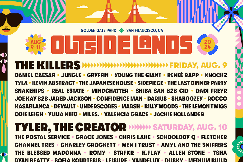 Outside Lands announces 2024 lineup by day & single day tickets