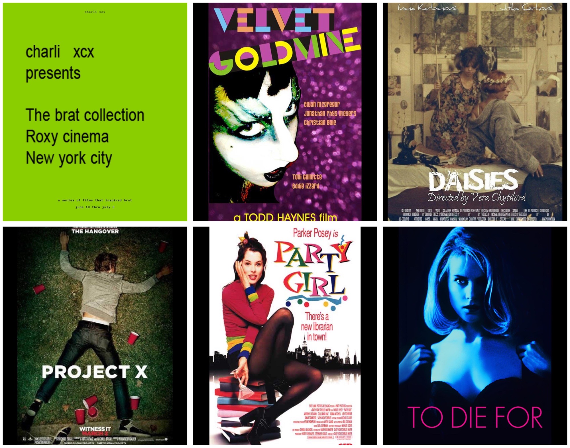 Charli XCX presenting "The Brat Collection" film series at NYC's Roxy ...