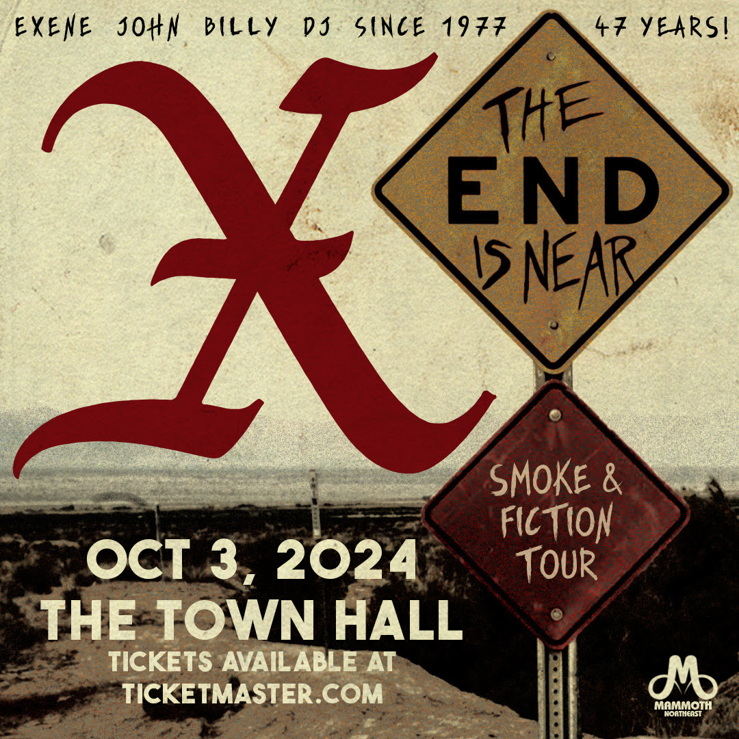 X farewell tour show at The Town Hall on BV presale (password here)