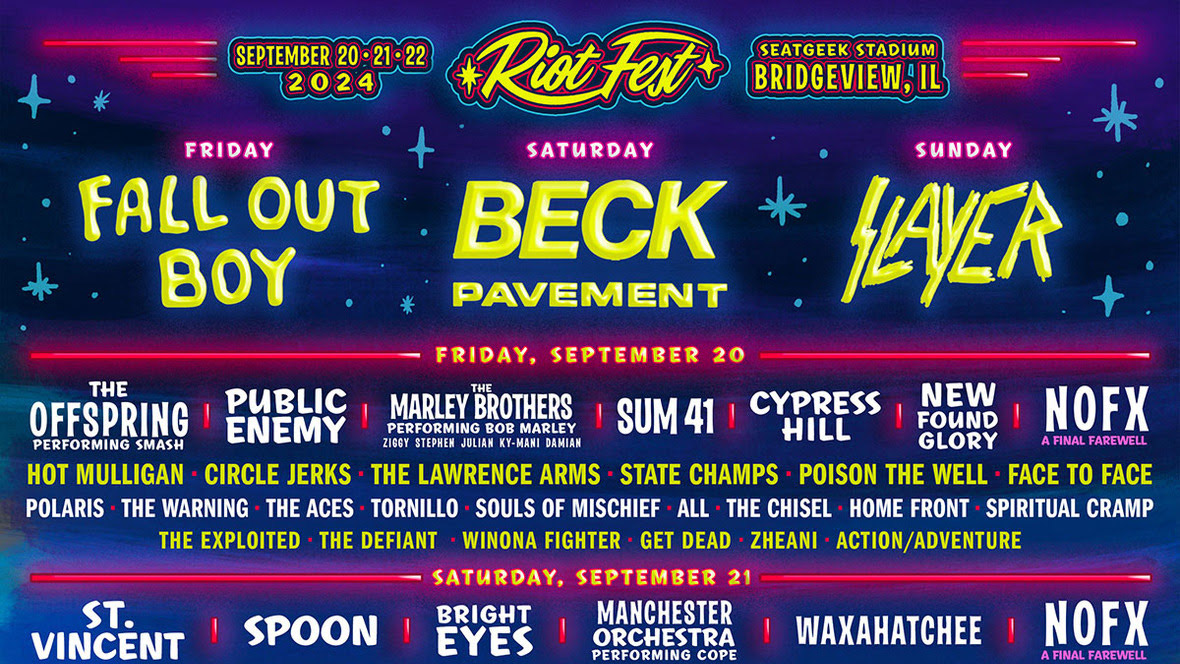 Riot Fest announces 2024 lineup by day