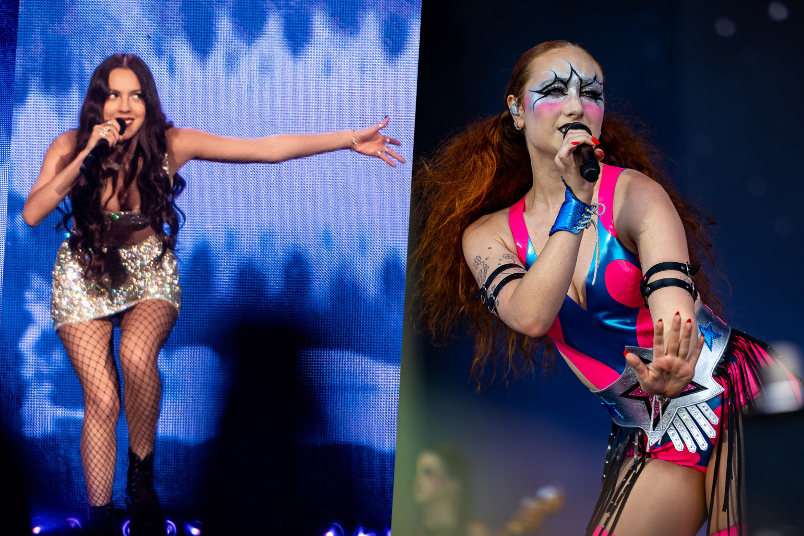 Watch Olivia Rodrigo duet with Chappell Roan on "HOT TO GO!" in LA