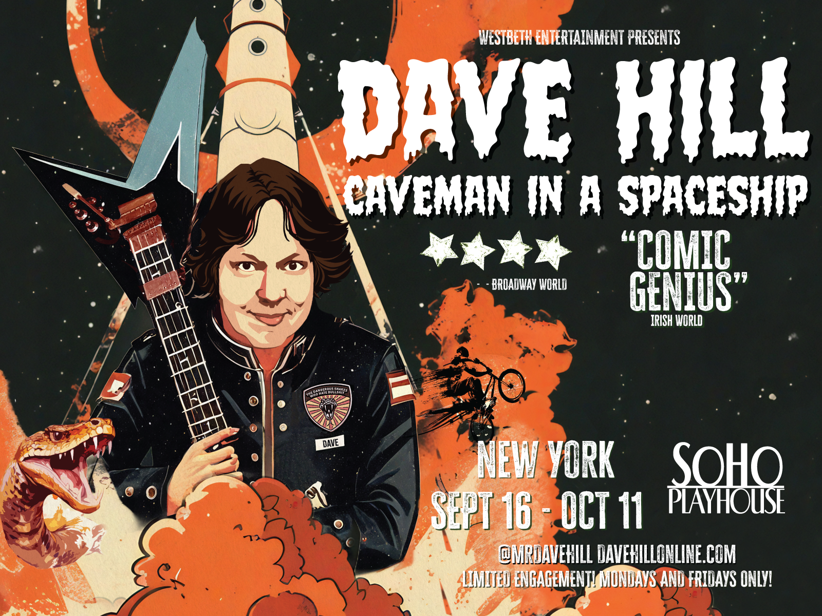 Dave Hill's 'Caveman in a Spaceship' getting Off-Broadway run