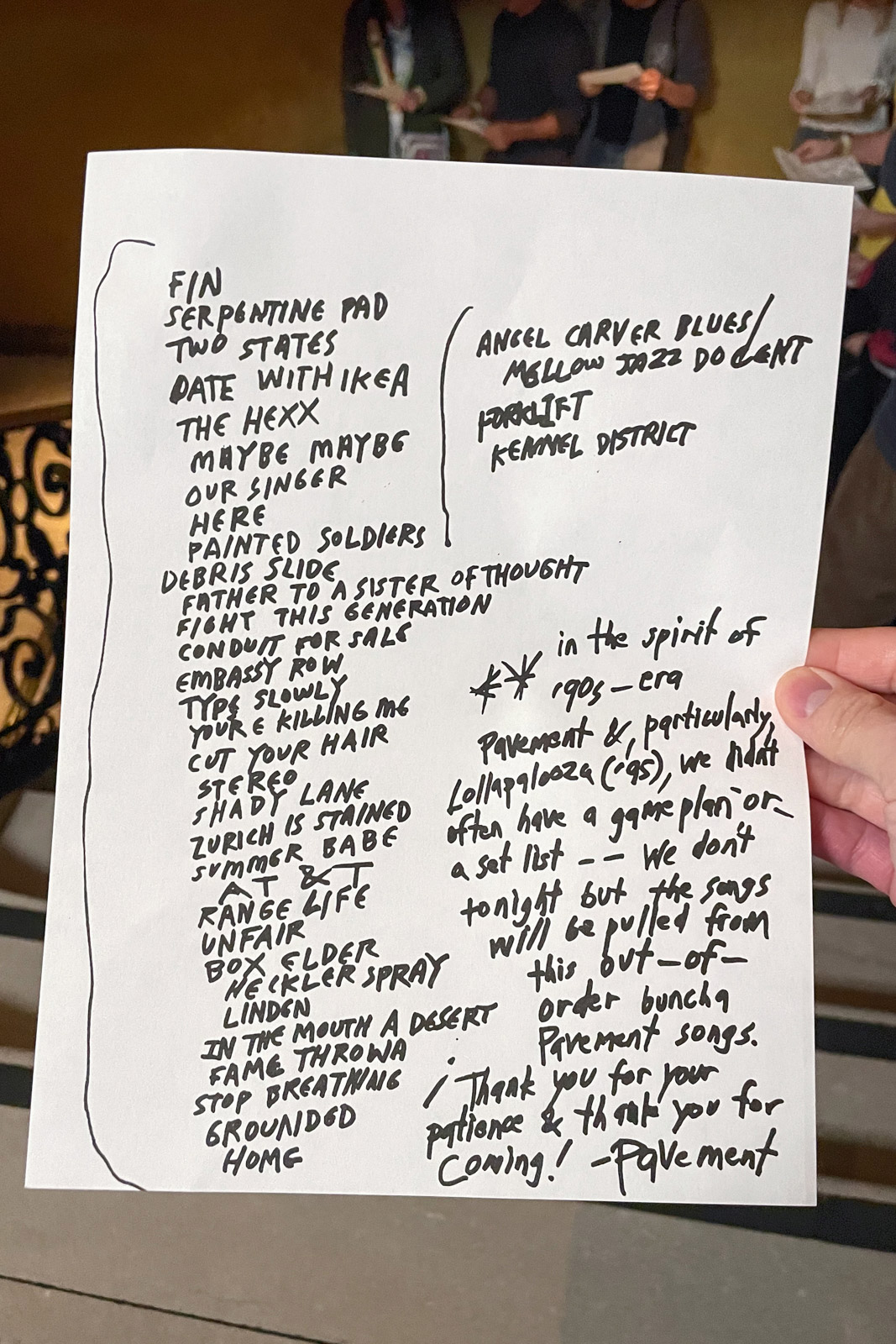 Pavement dug out early-'90s nuggets for their "last show for a long ...