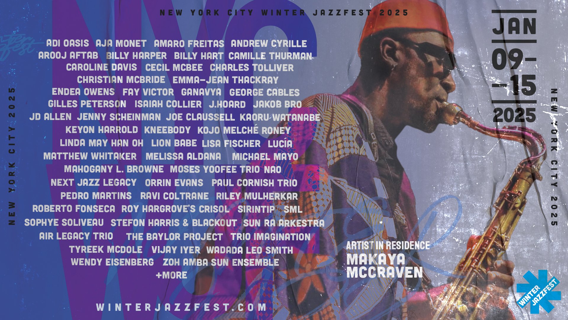 NYC Winter Jazzfest 2025 initial lineup: Makaya McRaven, 'A Love Supreme' 60th anniversary, more