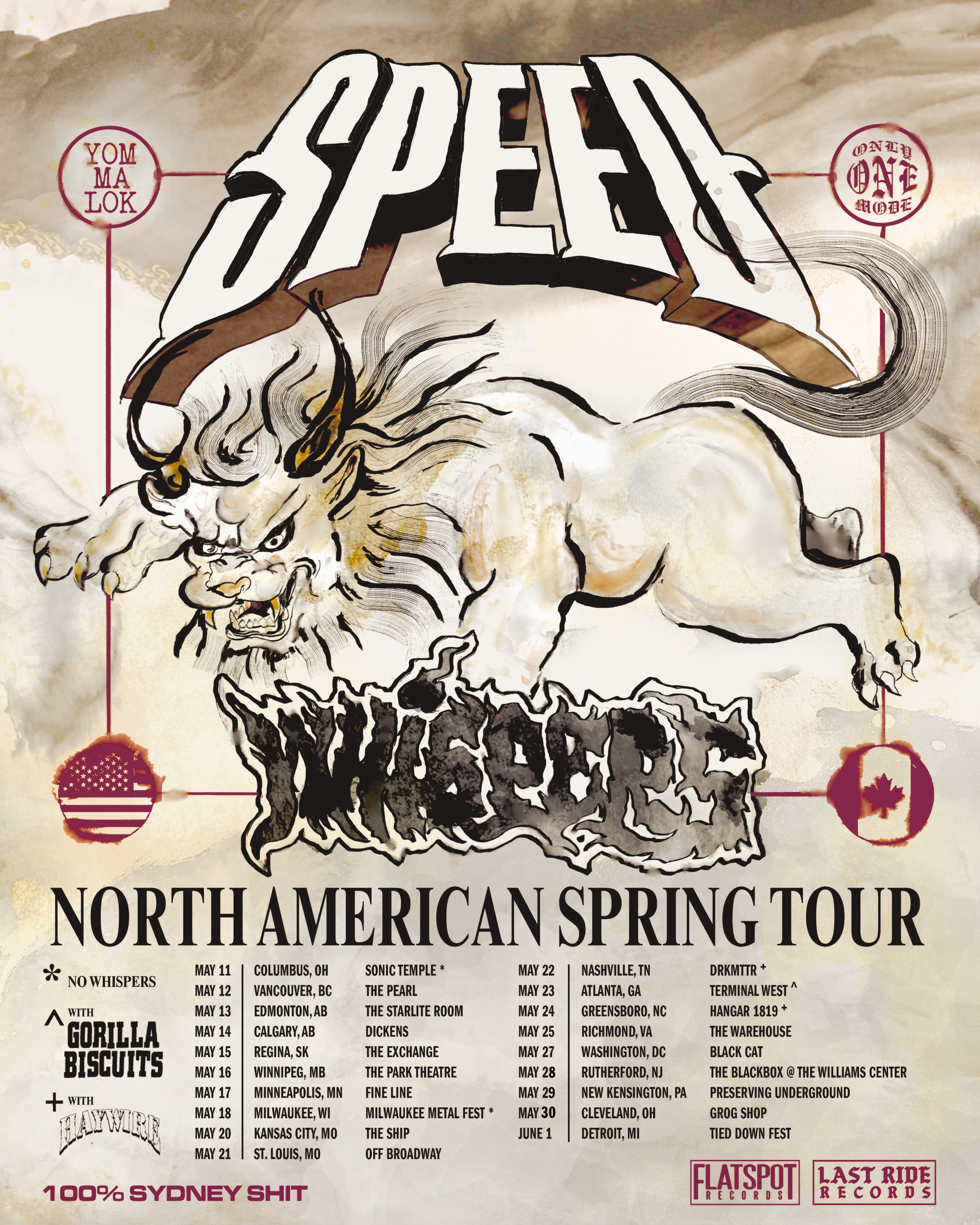 Speed announce North American tour with Whispers