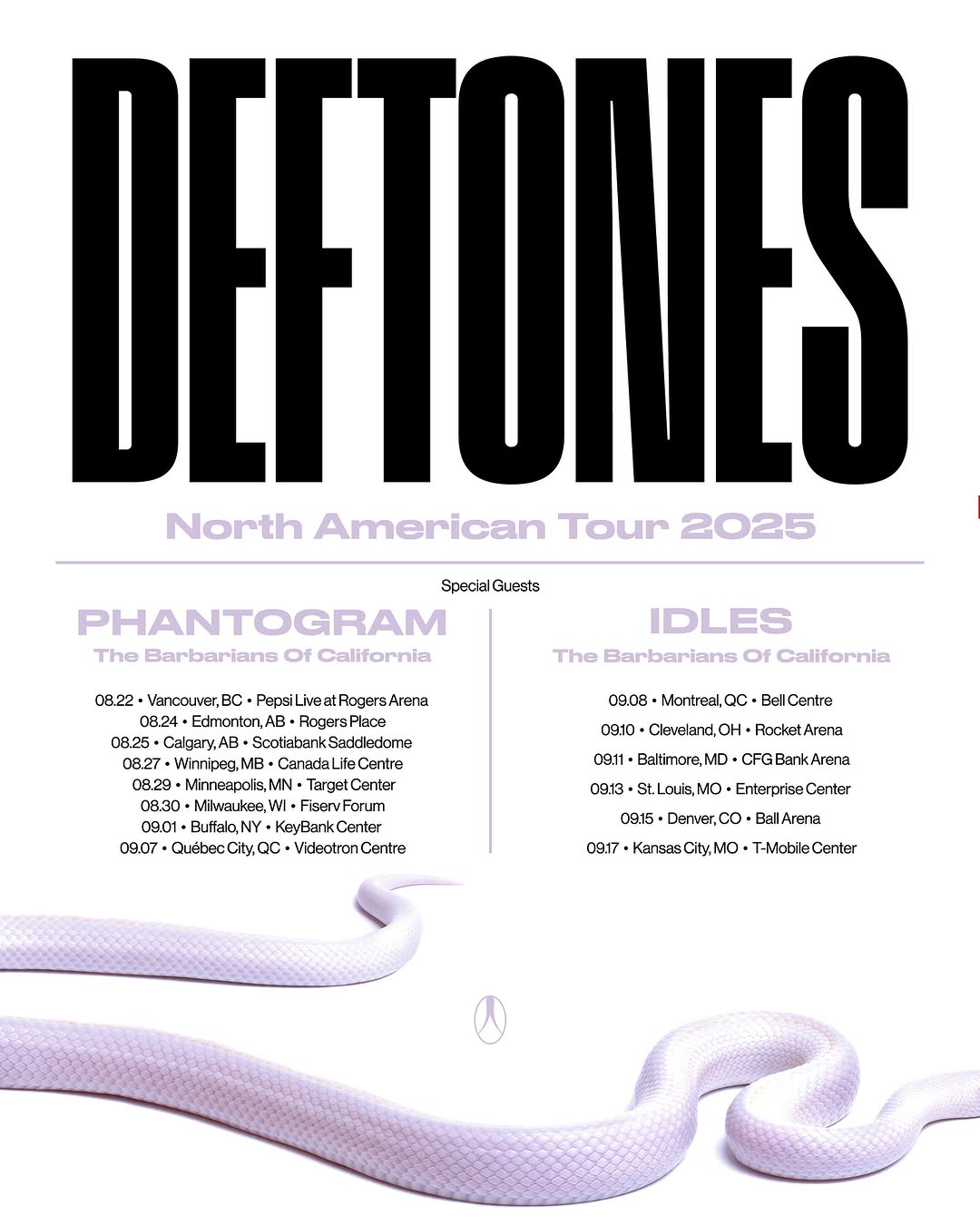 Deftones announce summer tour w/ IDLES, Phantogram & The Barbarians of ...