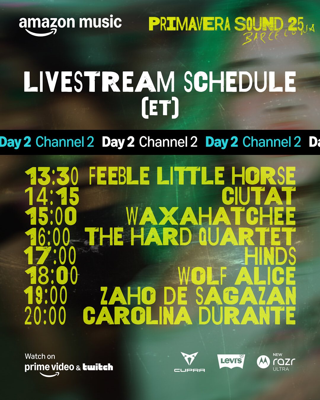 Primavera Sound 2025 livestream schedule
