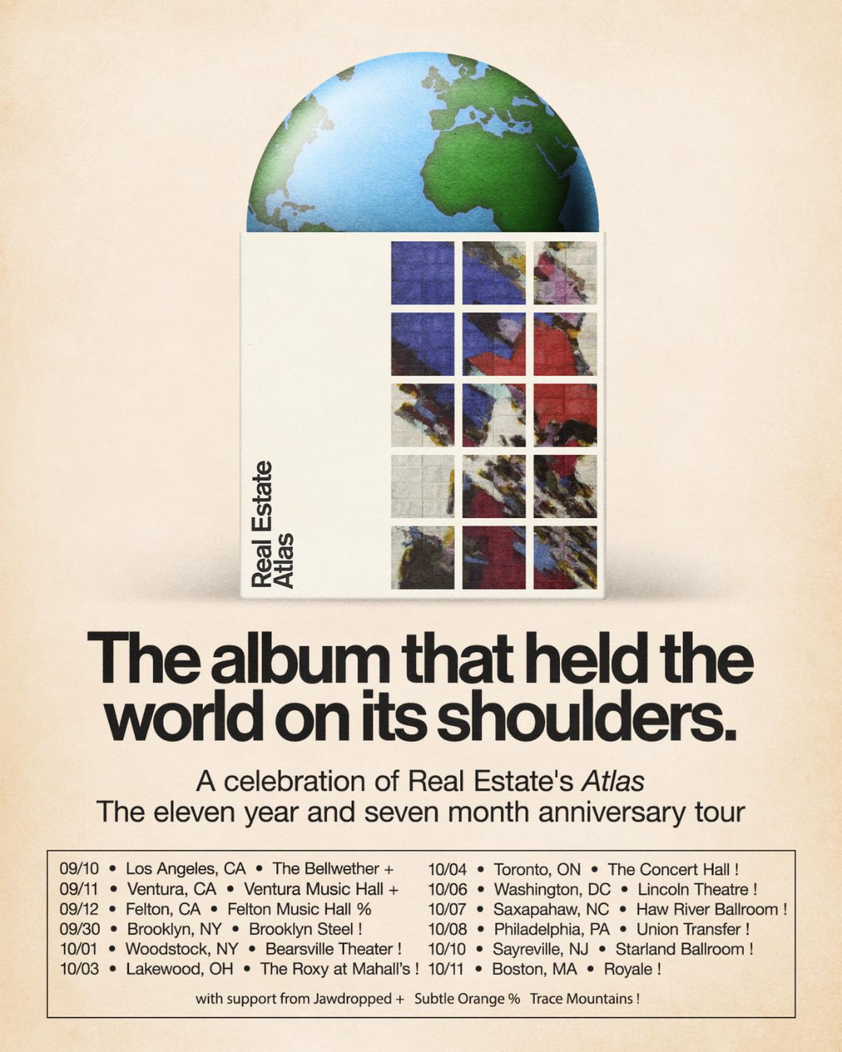 Real Estate announce 'A Celebration of Atlas - The Eleven Year and 7 ...