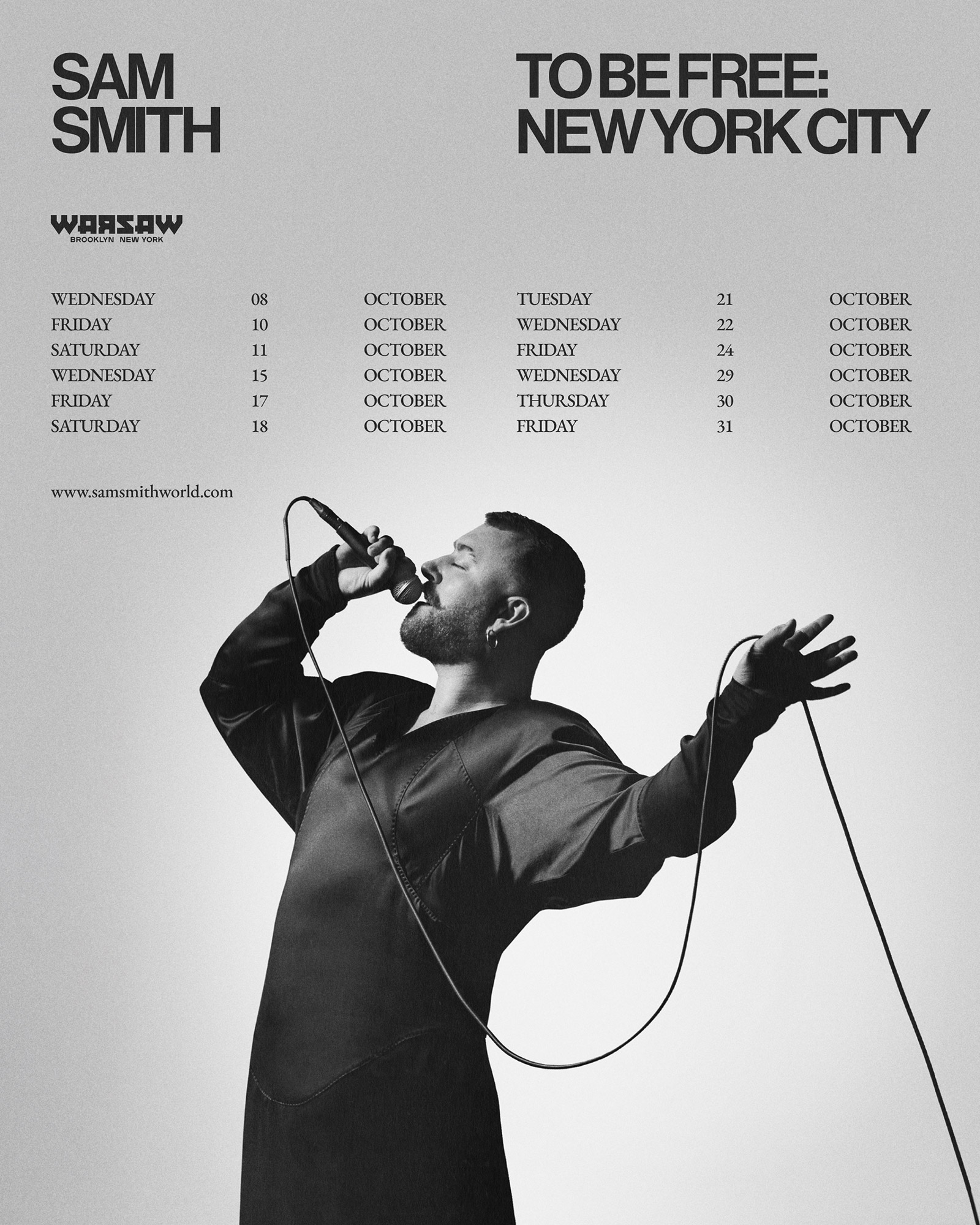Sam Smith announces 12 shows at Warsaw in Greenpoint, shares new single ...
