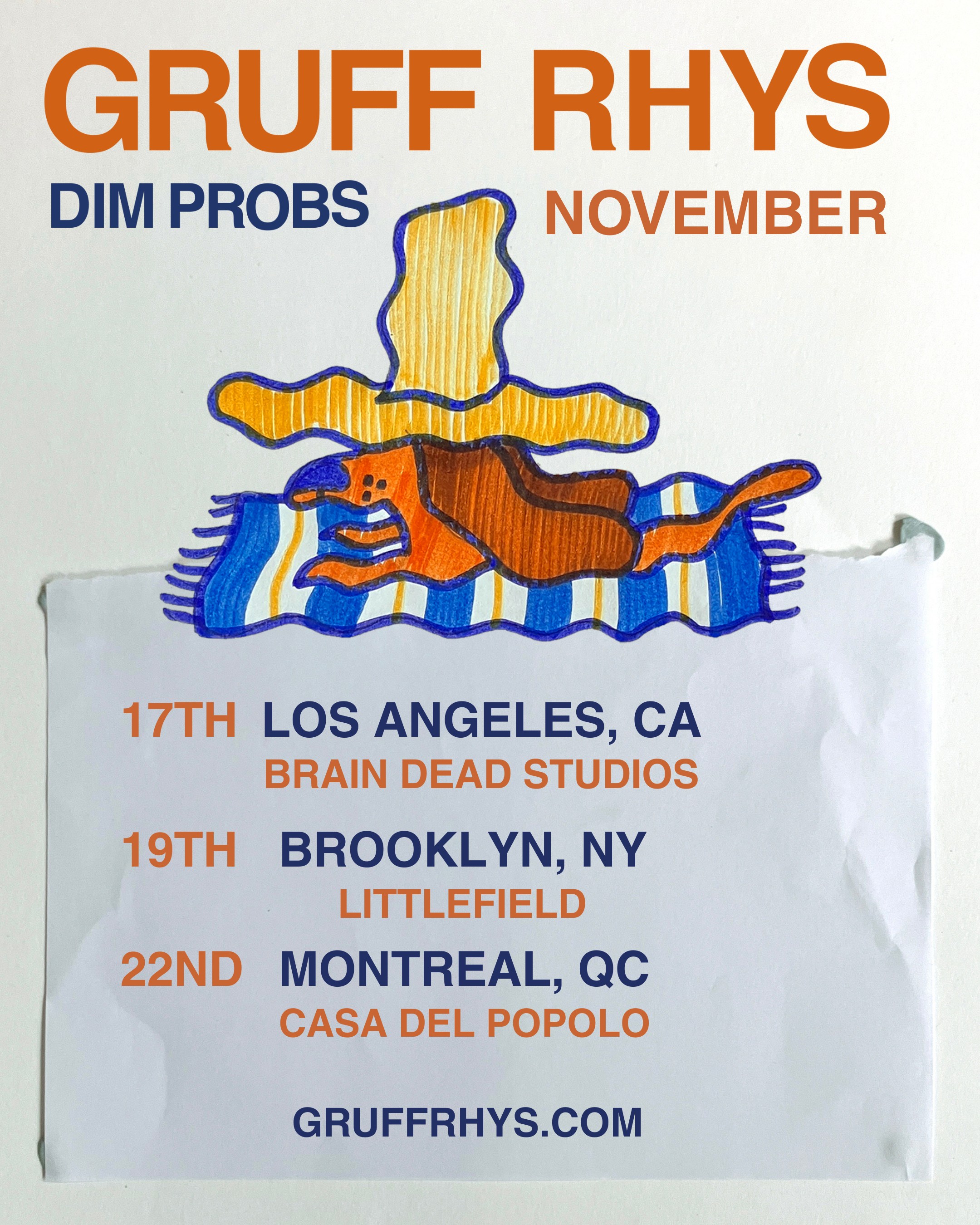 Gruff Rhys announces North American tour dates, shares "Taro #1 + #2 ...