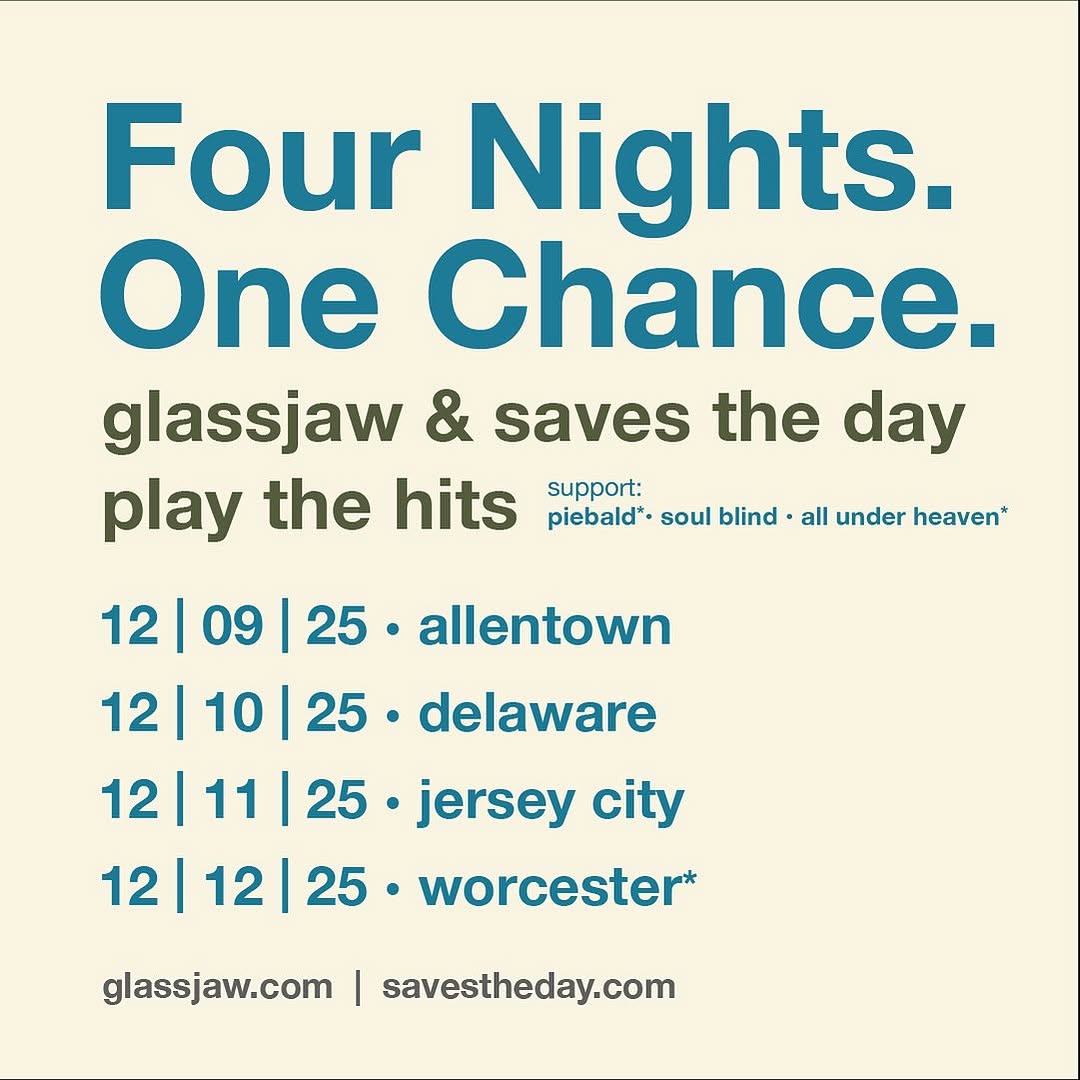 Glassjaw & Saves the Day announce Northeast shows w/ Piebald, Soul ...