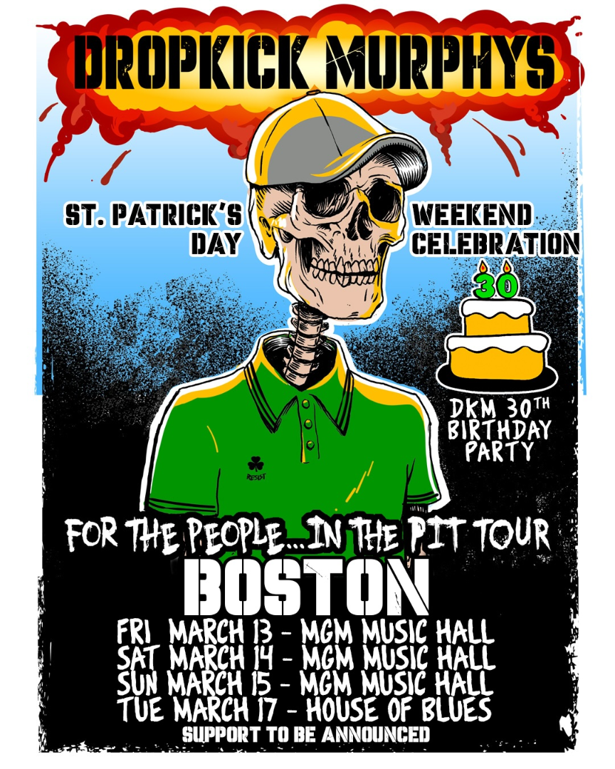 Dropkick Murphys announce 2026 St. Patrick's Day shows w/ Haywire