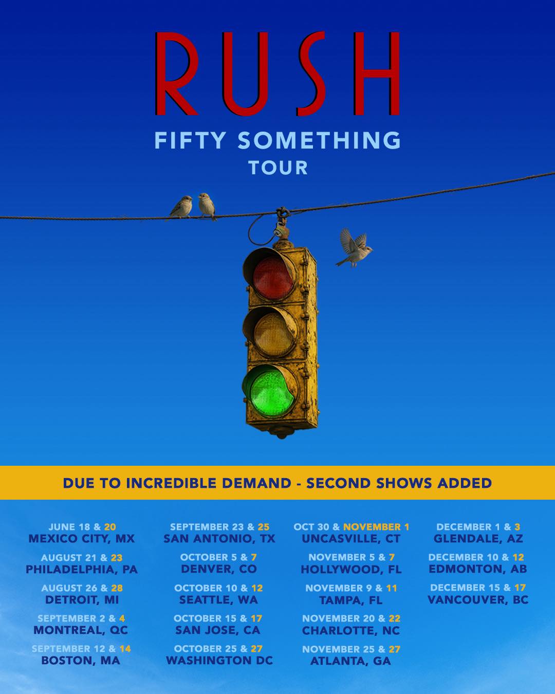 Rush add even more dates to their 2026 tour