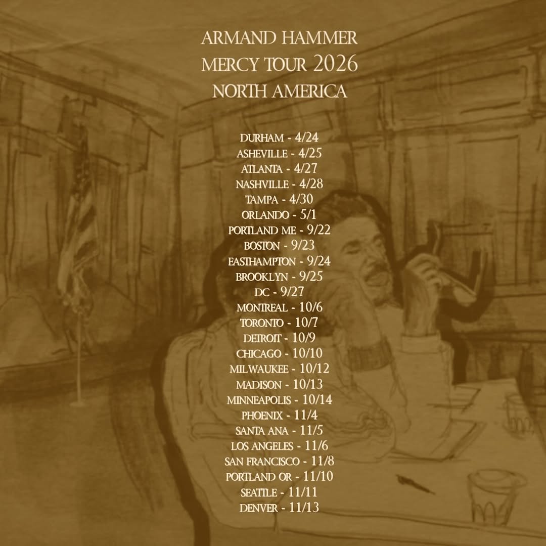 Armand Hammer announce North American 'Mercy' tour