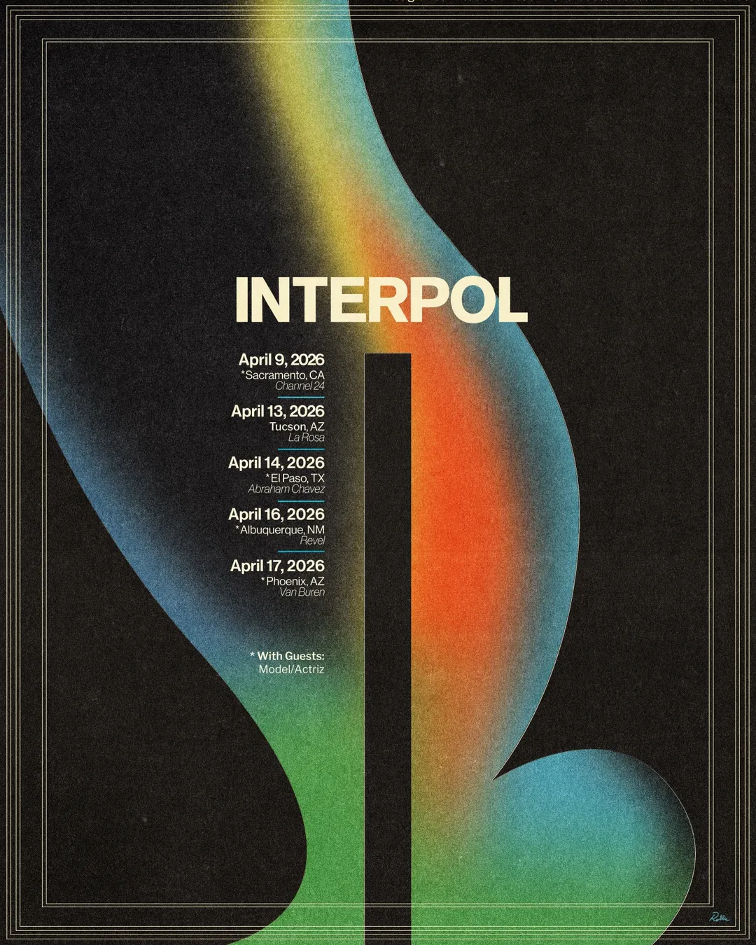 Tour news: Interpol & Model/Actriz, Rick Fröberg tribute, Shame, Lords ...