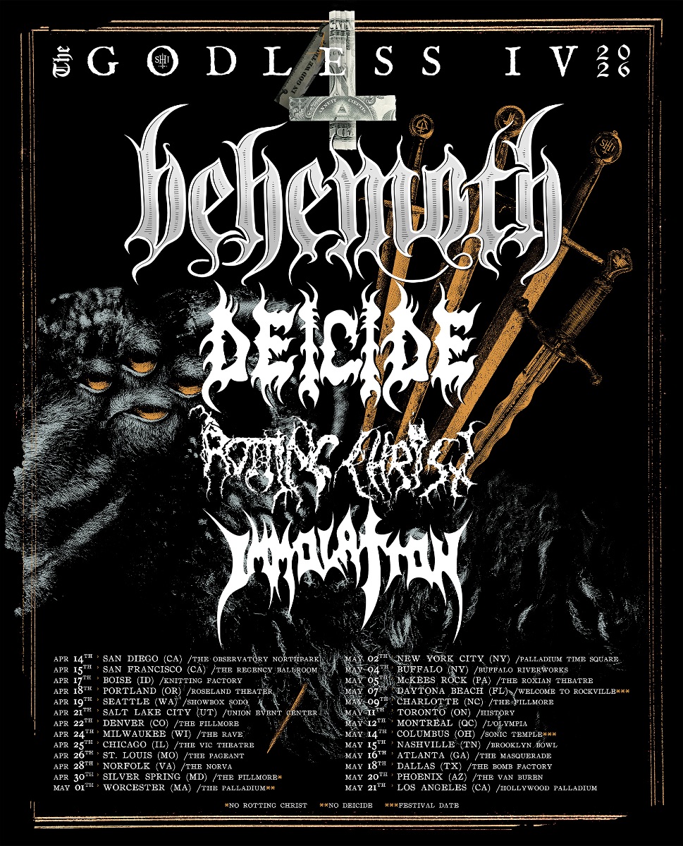 Behemoth, Deicide, Rotting Christ & Immolation announce tour