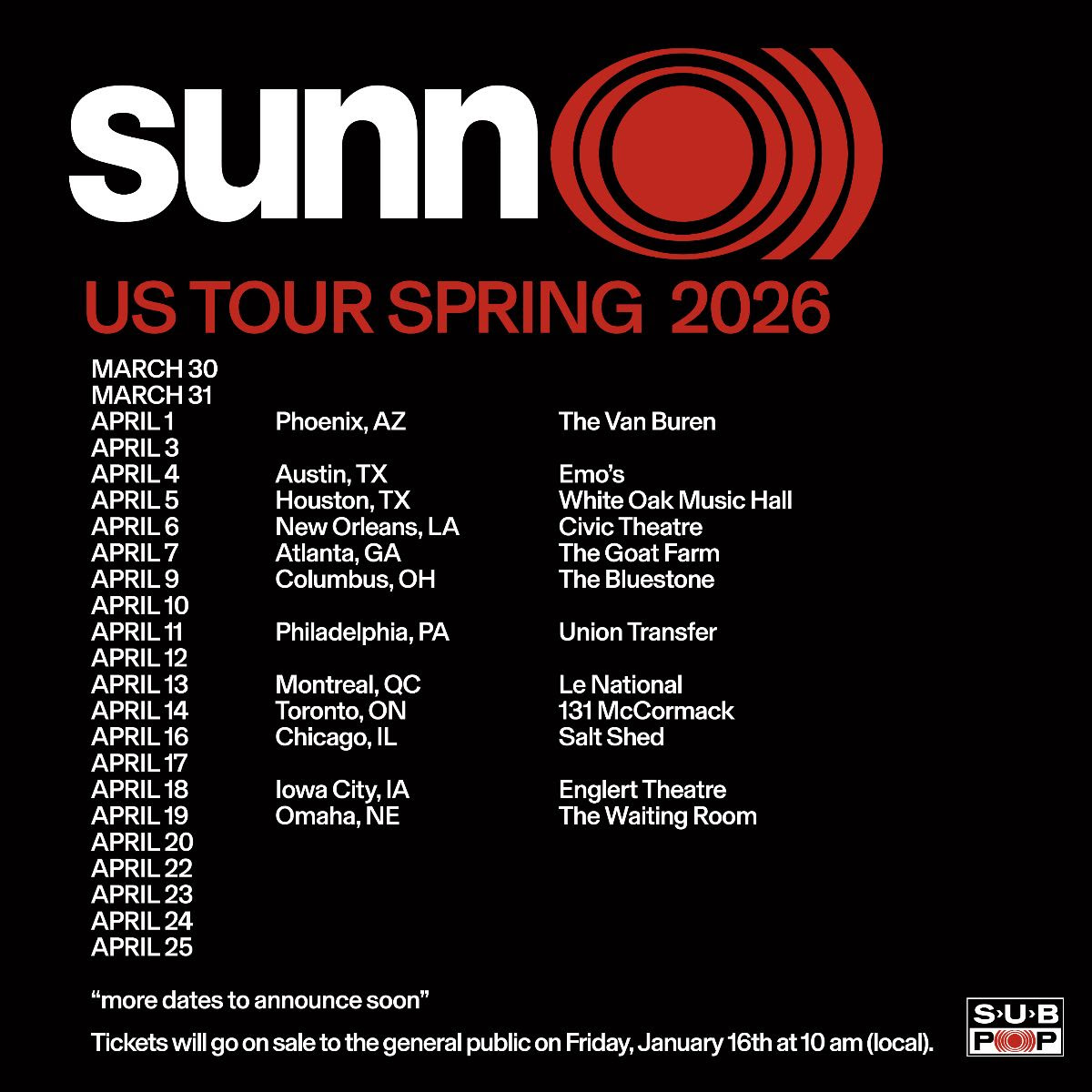 sunn O))) announce first album for Sub Pop & tour, share "Glory Black"
