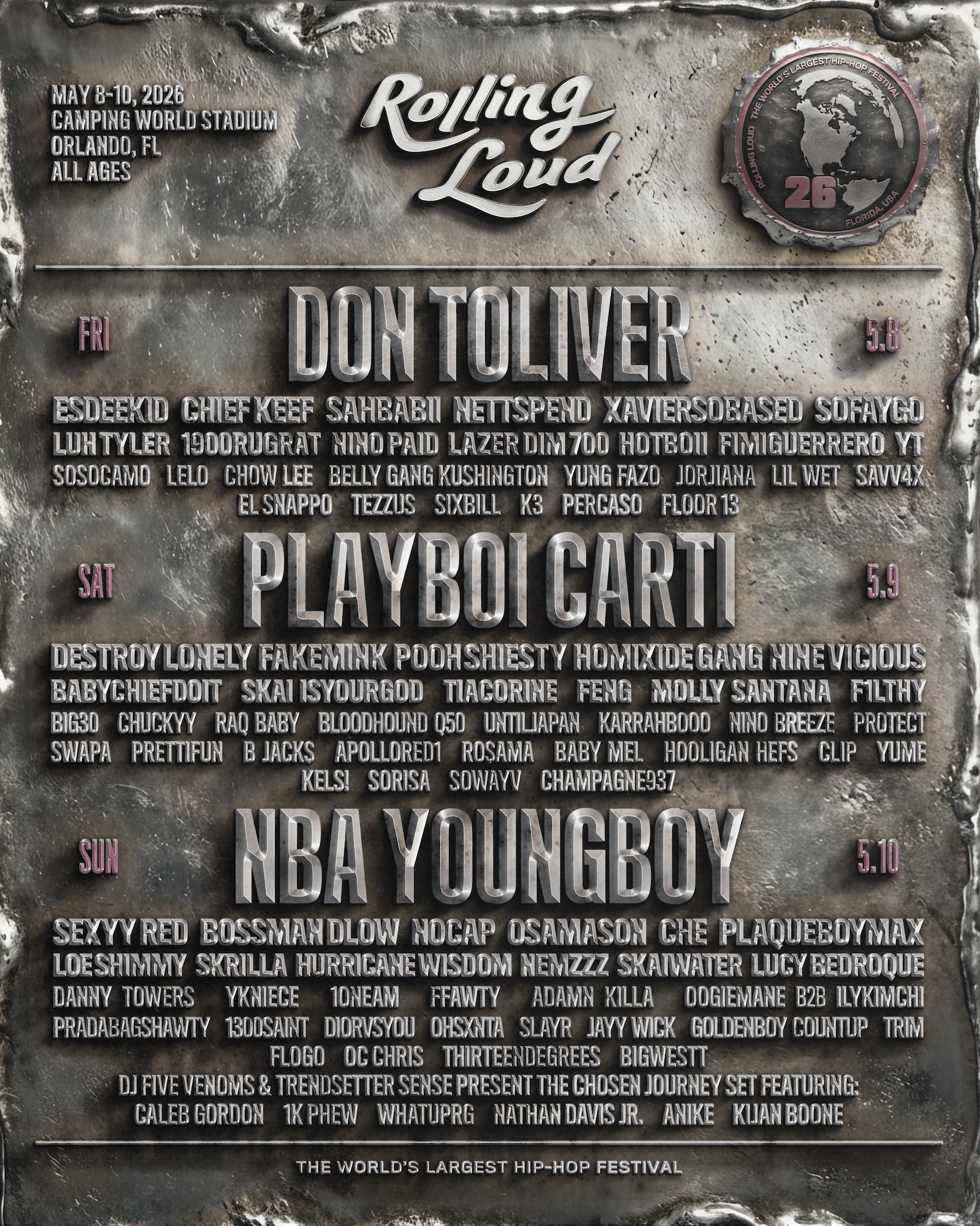 Rolling Loud 2026 US lineup: Playboi Carti, Don Toliver, NBA YoungBoy ...