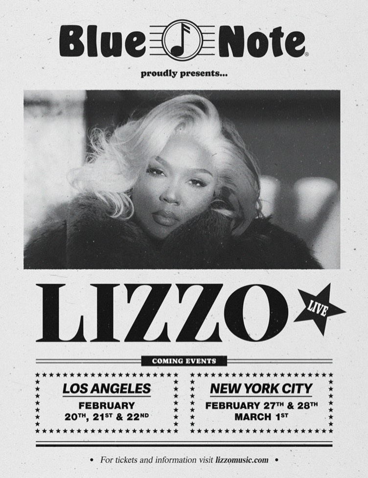 Lizzo announces NYC & LA Blue Note shows