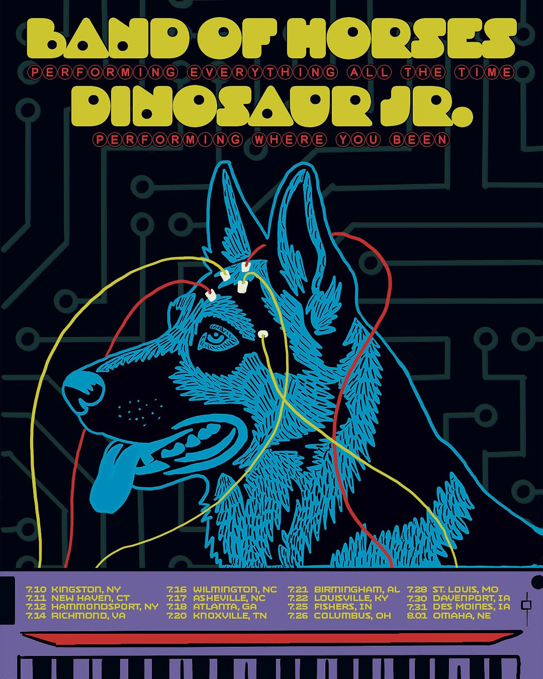 Dinosaur Jr. (playing 'Where You Been') & Band of Horses (playing ...