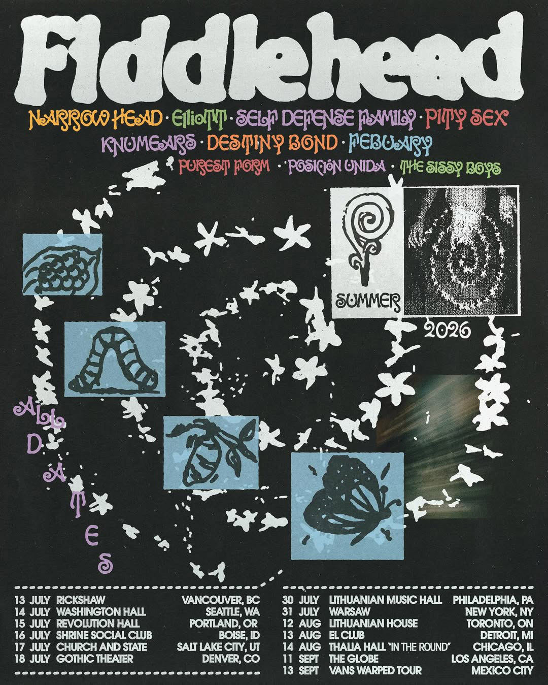 Fiddlehead announce summer tour with Narrow Head, Elliott, Self Defense ...