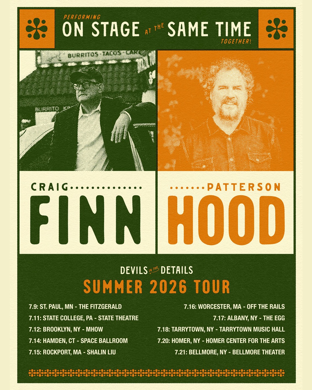 Craig Finn & Patterson Hood announce summer tour