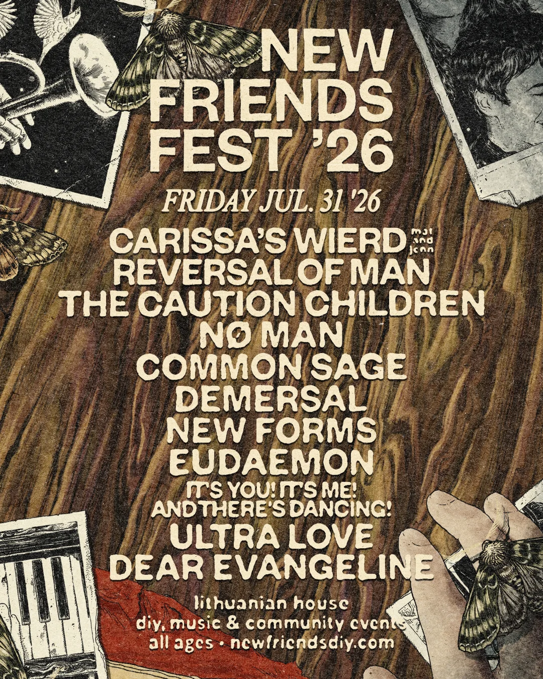 New Friends Fest ‘26 daily lineups: Carissa's Wierd, Portraits of Past ...