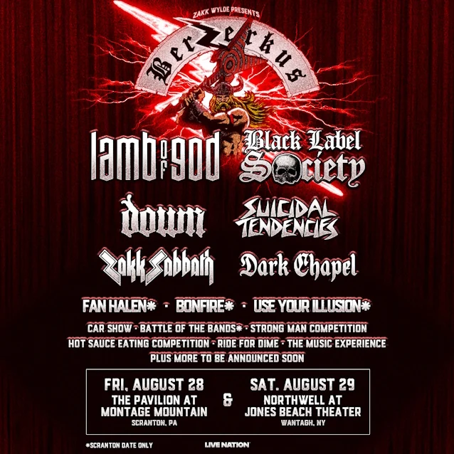 Lamb of God, Black Label Society, Down, Suicidal Tendencies & more ...