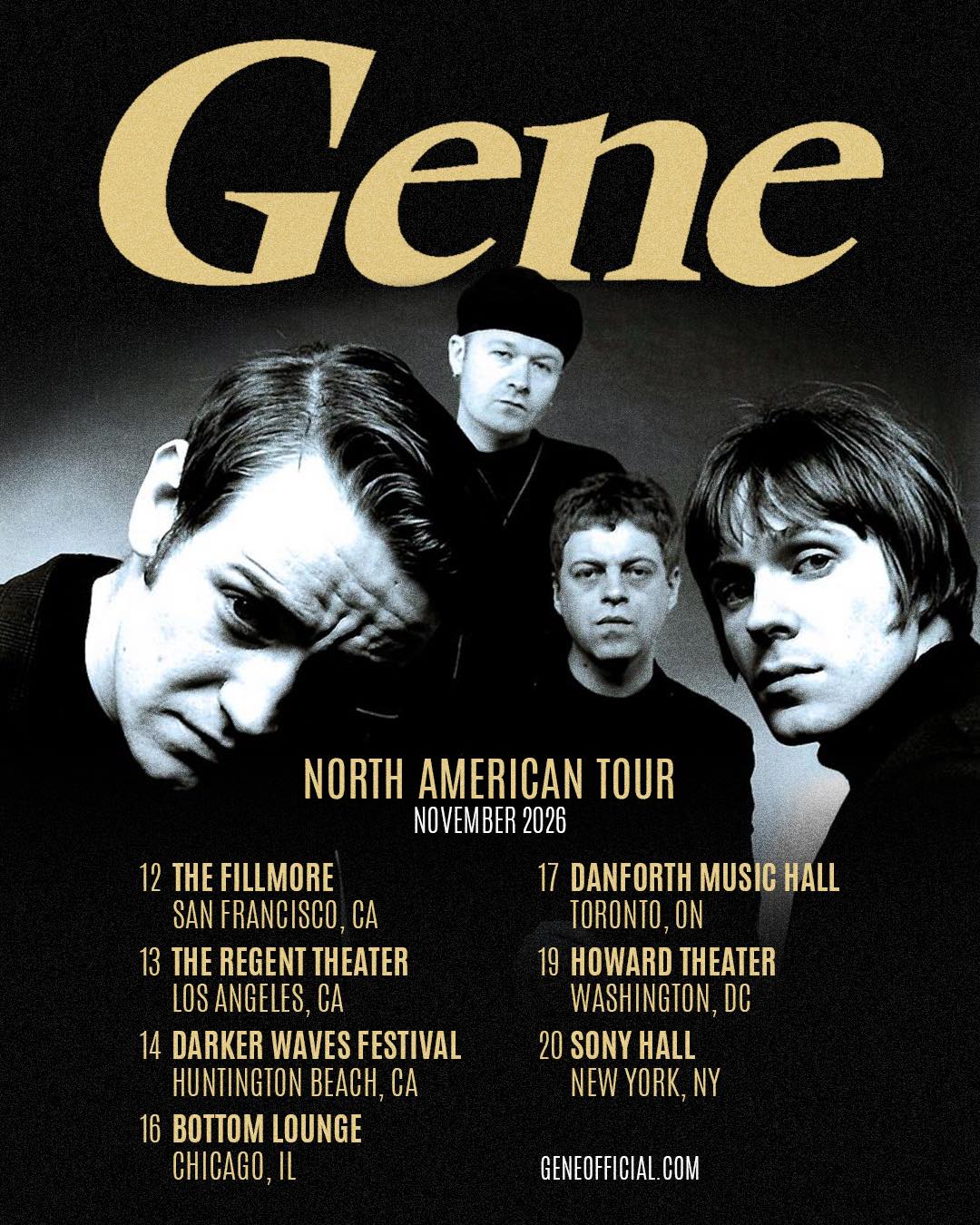 Gene announce first North American tour in 24 years